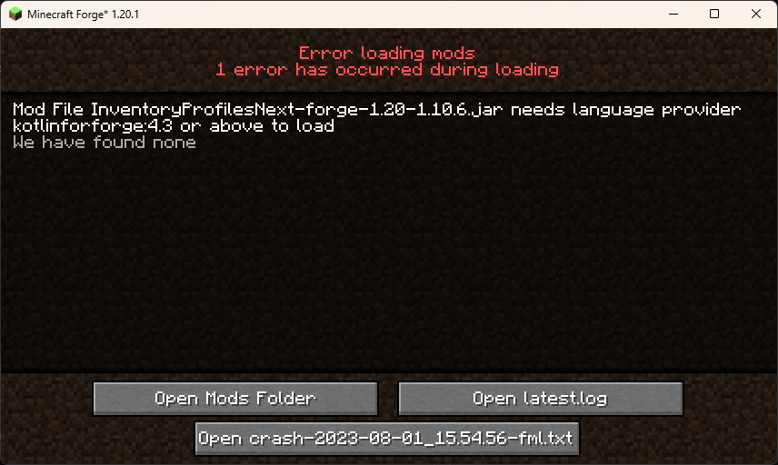 Game crashed when load the mod with forge · Issue #343 · blackd ...