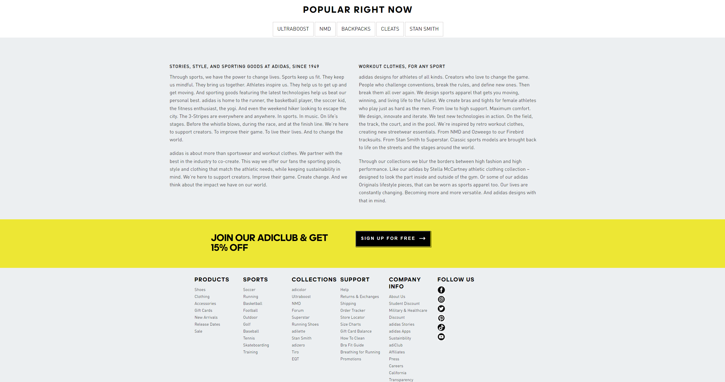 GitHub - tinagroshkova/adidas: recreating the style of adidas official website