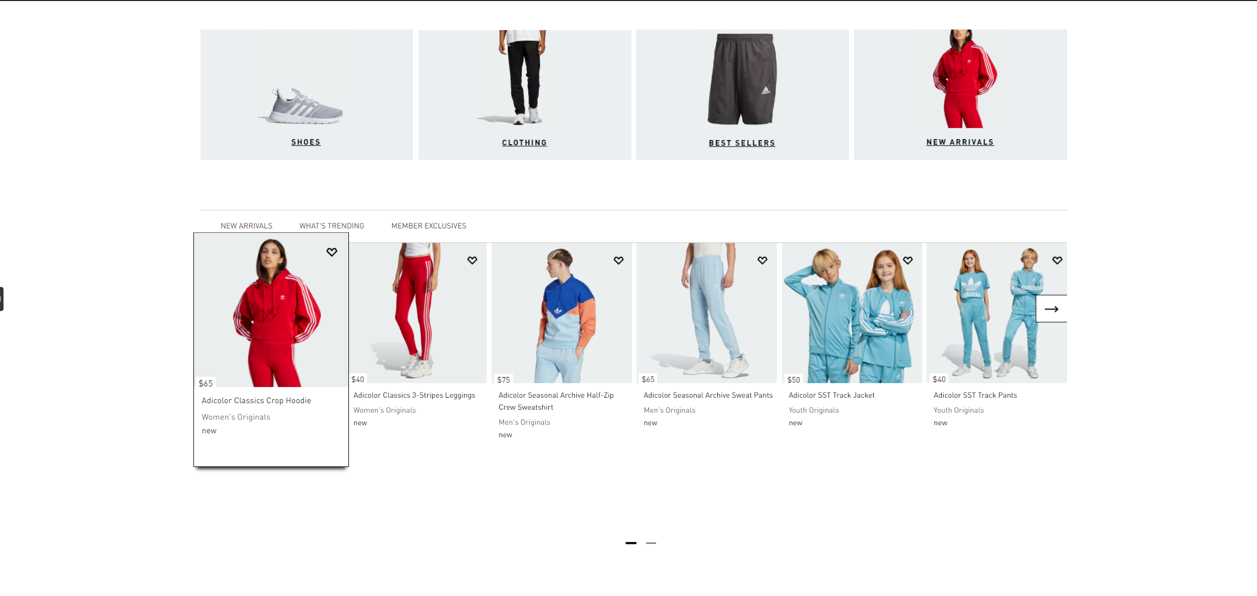 GitHub - tinagroshkova/adidas: recreating the style of adidas official website