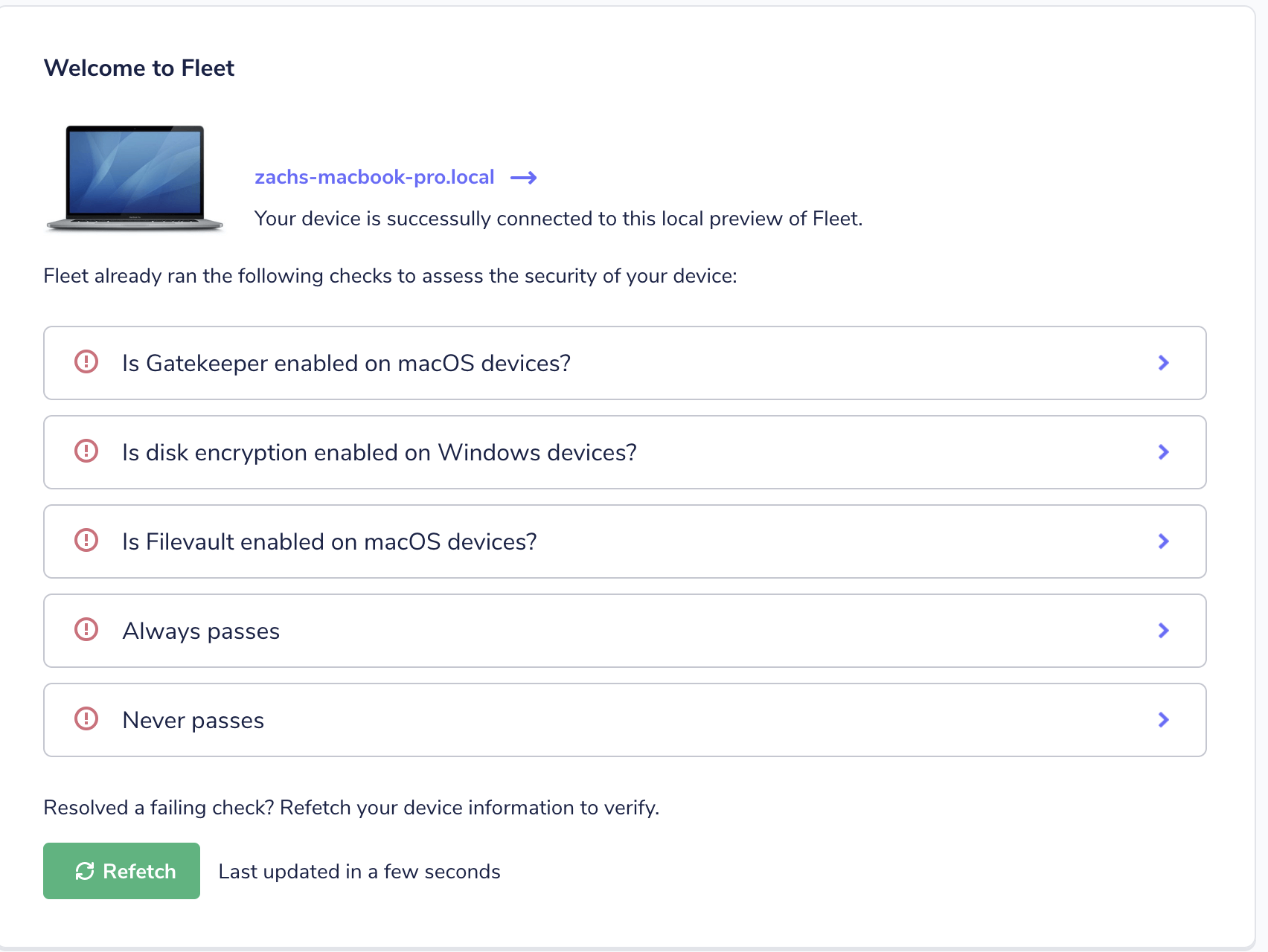 Preview host card shows passing policies as failing · Issue #2696 · fleetdm/fleet · GitHub