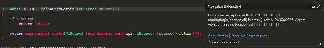 audioplugin_phonon.dll access violation 4.0.3 · Issue #189 · ValveSoftware/steam-audio · GitHub