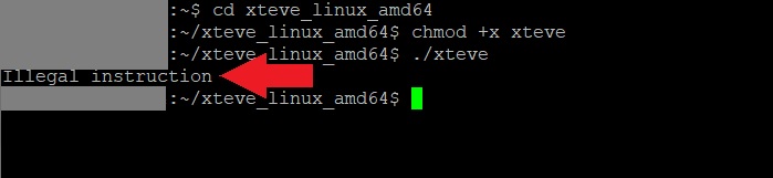 Linux Install Error: Invalid Instruction · Issue #56 · xteve-project/xTeVe · GitHub