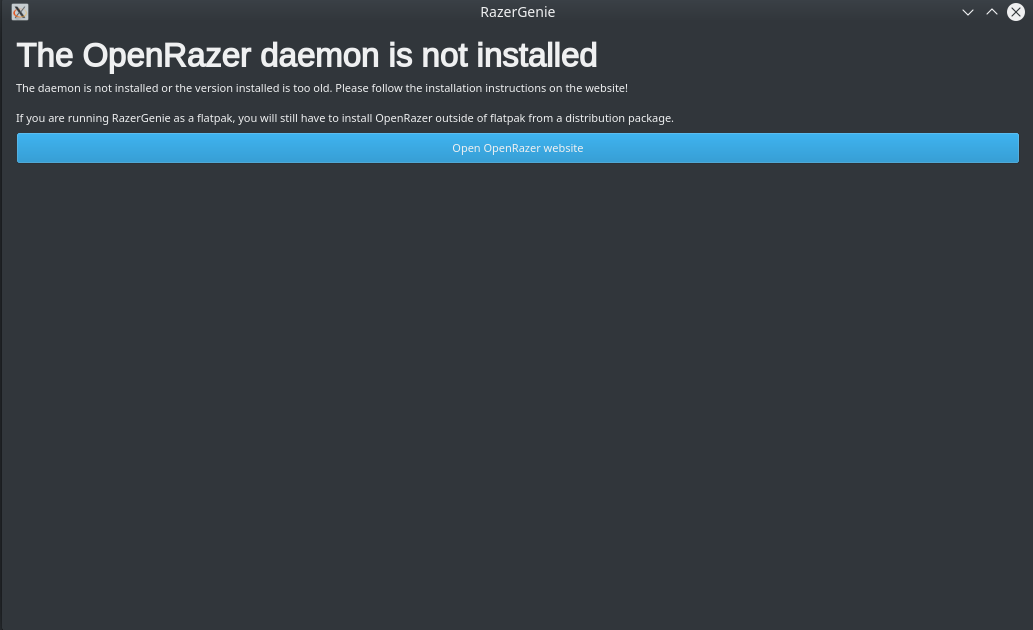 "OpenRazer daemon is not installed" · Issue #984 · openrazer/openrazer · GitHub