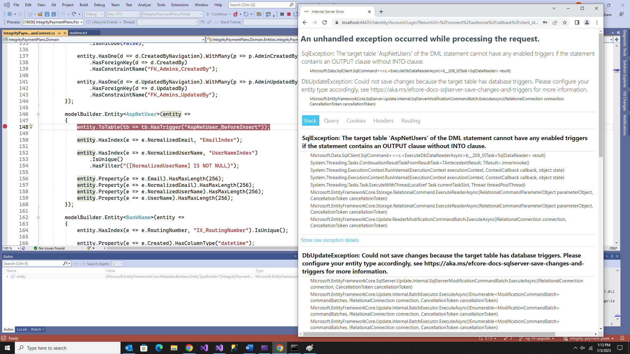 Azure SQL Database does not honor HasTrgger and throws error · Issue #4192 · dotnet ...
