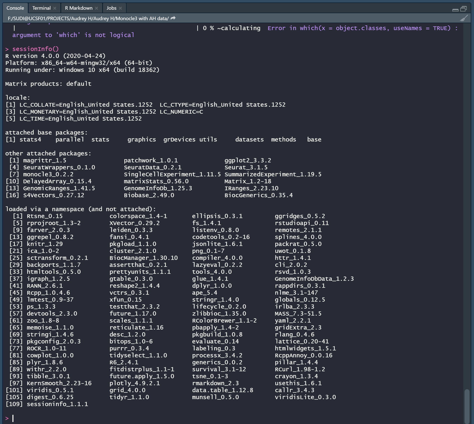 Running Monocle3 and Seurat · Issue #3181 · satijalab/seurat · GitHub