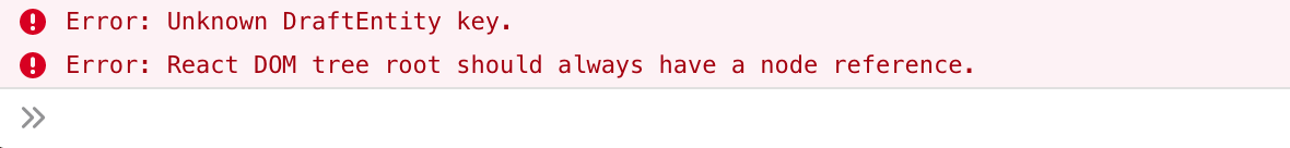 Pasting content with in it crashes editor: Uncaught Invariant Violation: Unknown DraftEntity key ...