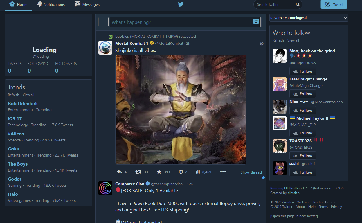 Completely Broken On Firefox · Issue 526 · Dimdengdoldtwitter · Github