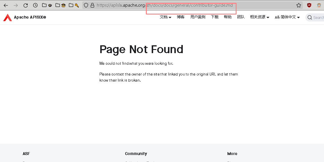 [Docs]: the content points to a dead link · Issue #1121 · apache/apisix-website · GitHub