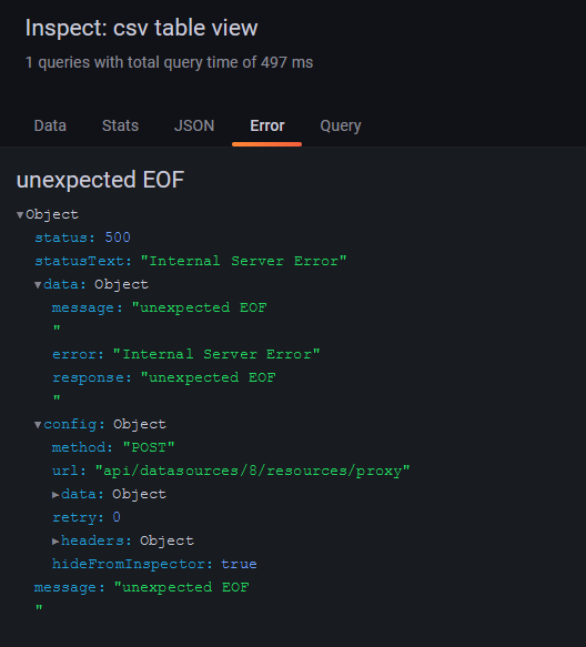 CSV from raspberry pi + nginx source - "unexpected EOF" on Grafana dashboard refresh · Issue ...