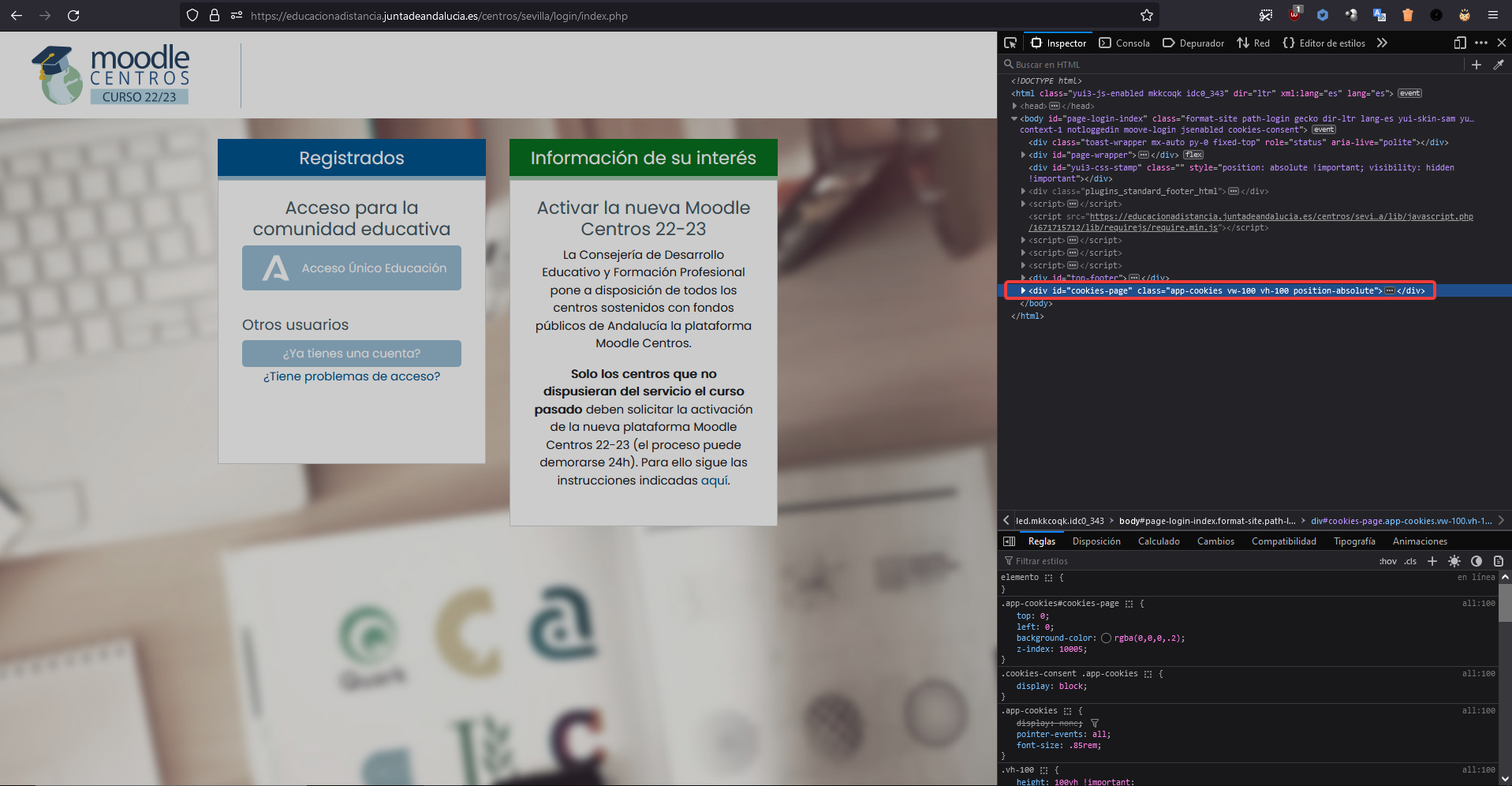 [REQ]: educacionadistancia.juntadeandalucia.es · Issue #1264 · OhMyGuus/I-Still-Dont-Care-About ...