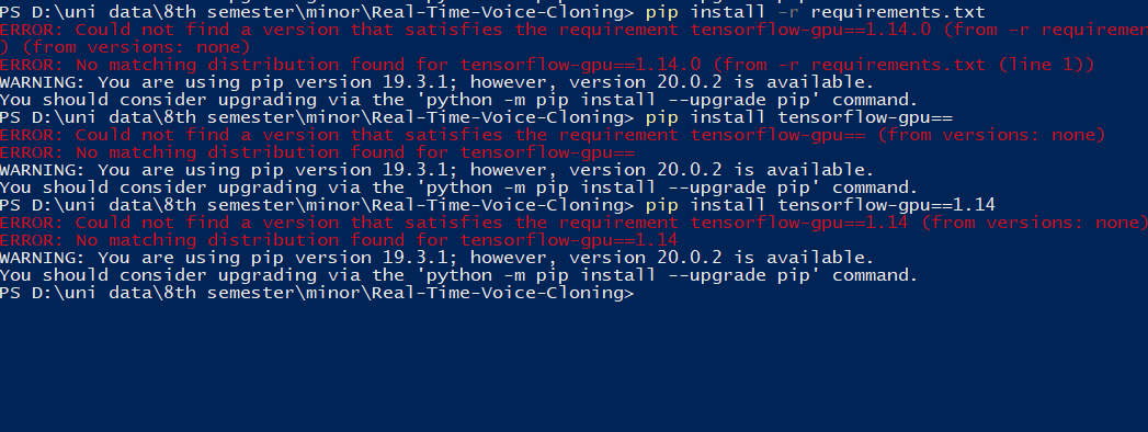 Install requirement error · Issue #266 · CorentinJ/Real-Time-Voice ...