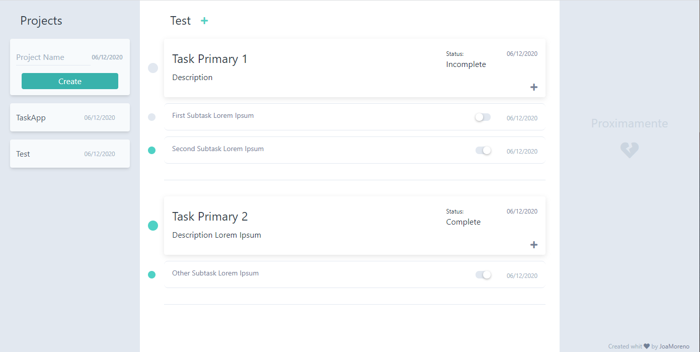 GitHub - JoaMoreno/mern-taskapp: Fullstack CRUD app. Reactjs Nodejs MongoDB Express