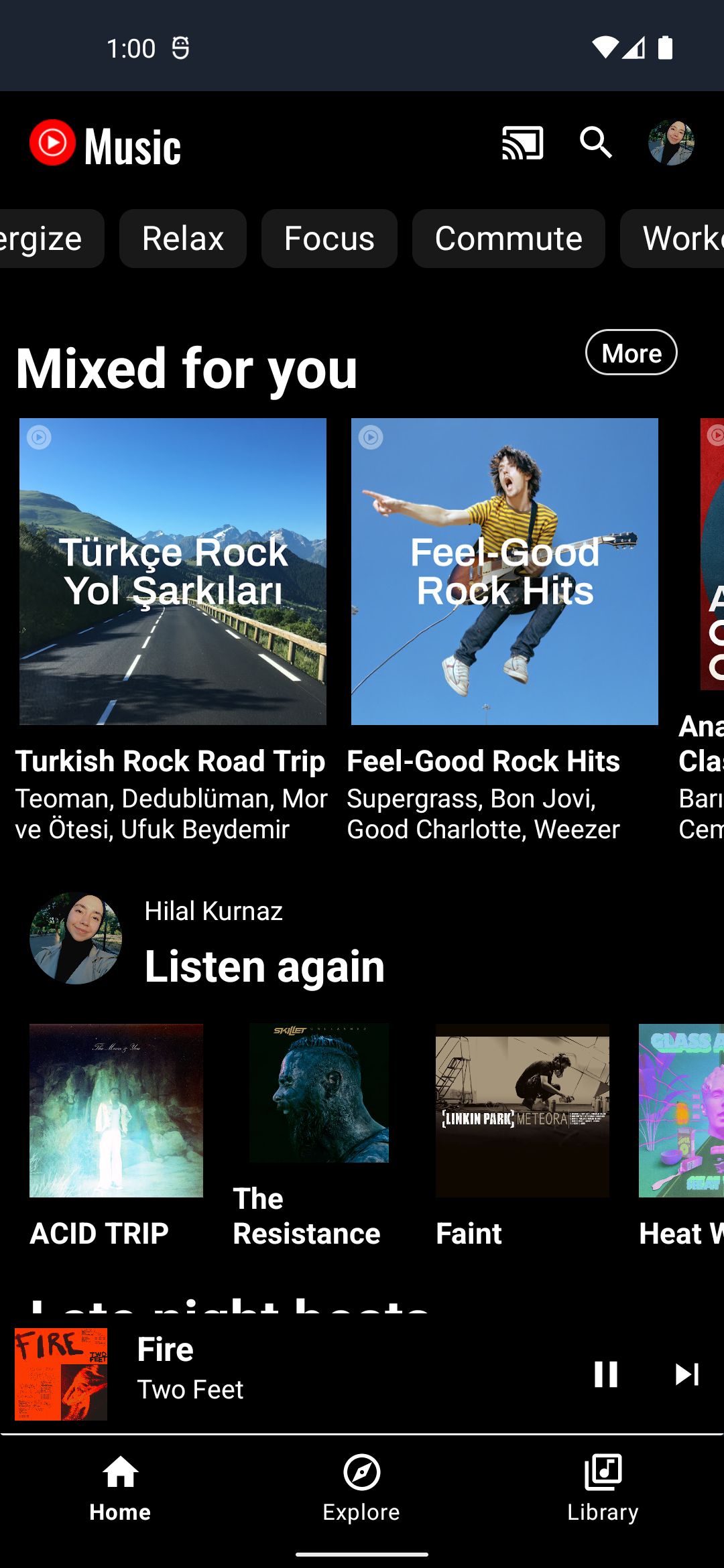 GitHub - hilalkrnz/YoutubeMusicUiClone: Homework4