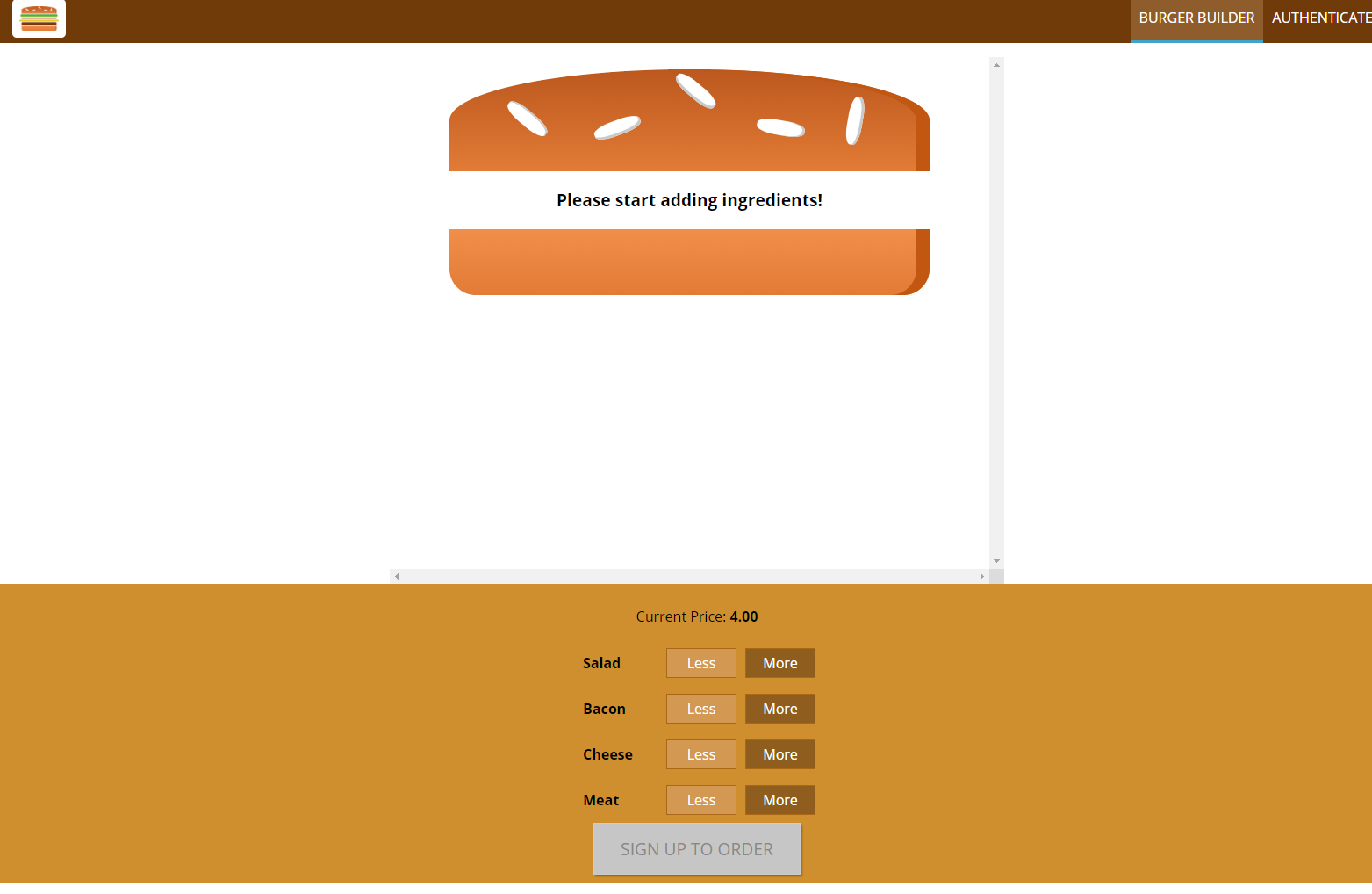 GitHub - codershona/the_burger_builder: A Real App: Building a Burger (The Burger Builder)