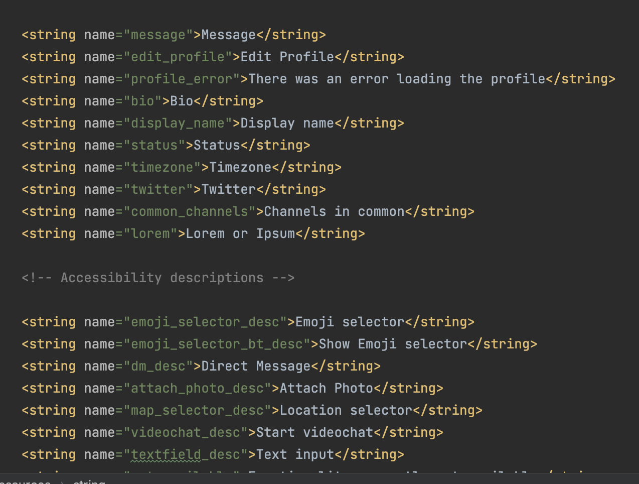 문자열 xml 카테고리 별로 정리하기 · Issue #283 · hansung-pocs/blog-android · GitHub