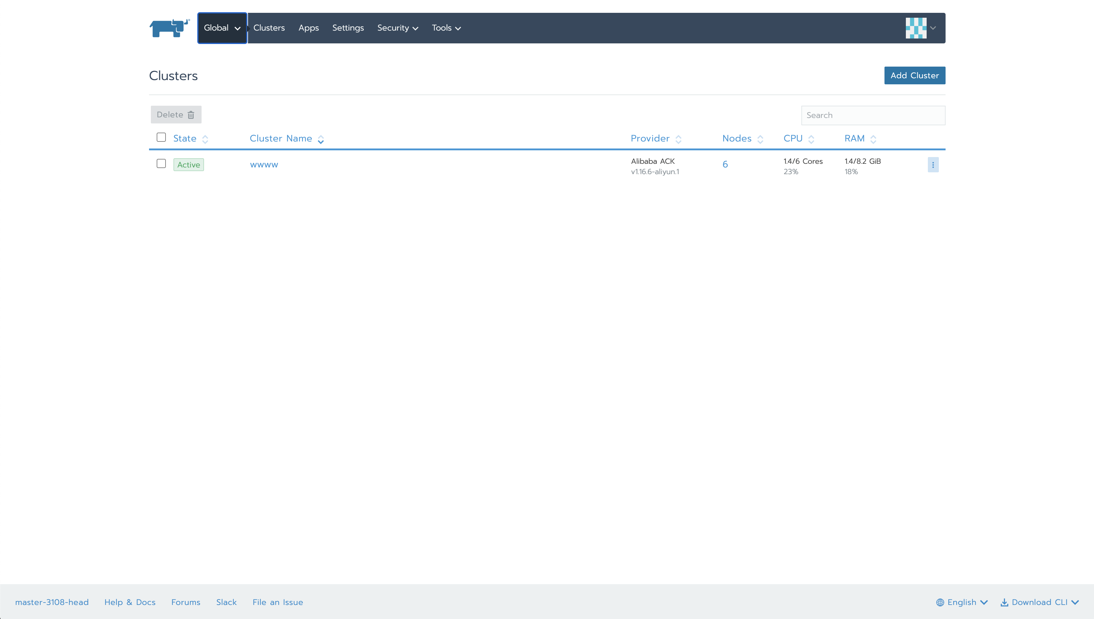 Update ACK cluster driver · Issue #27277 · rancher/rancher · GitHub
