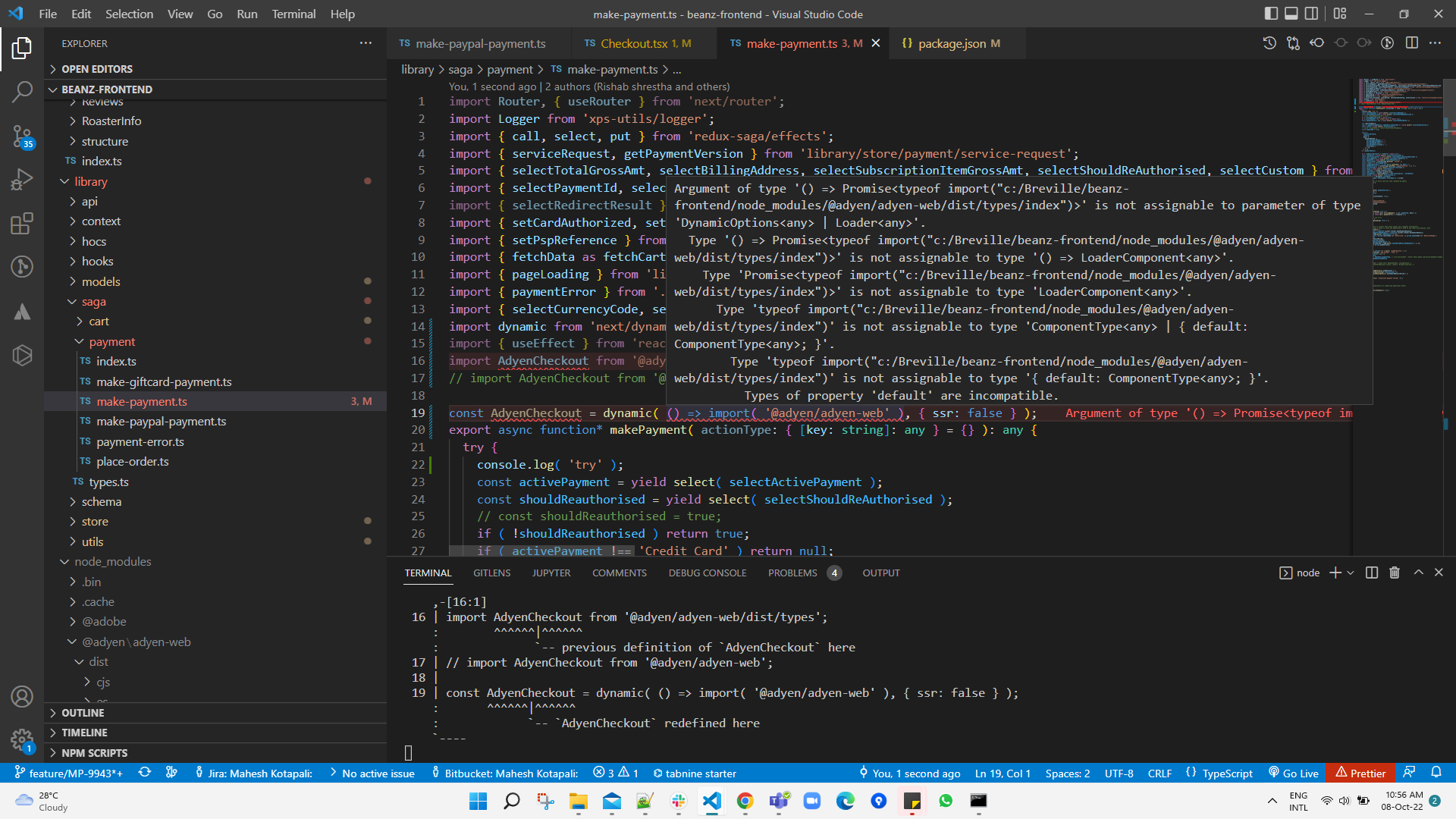 Importing adyen-web in next.js · Issue #902 · Adyen/adyen-web · GitHub