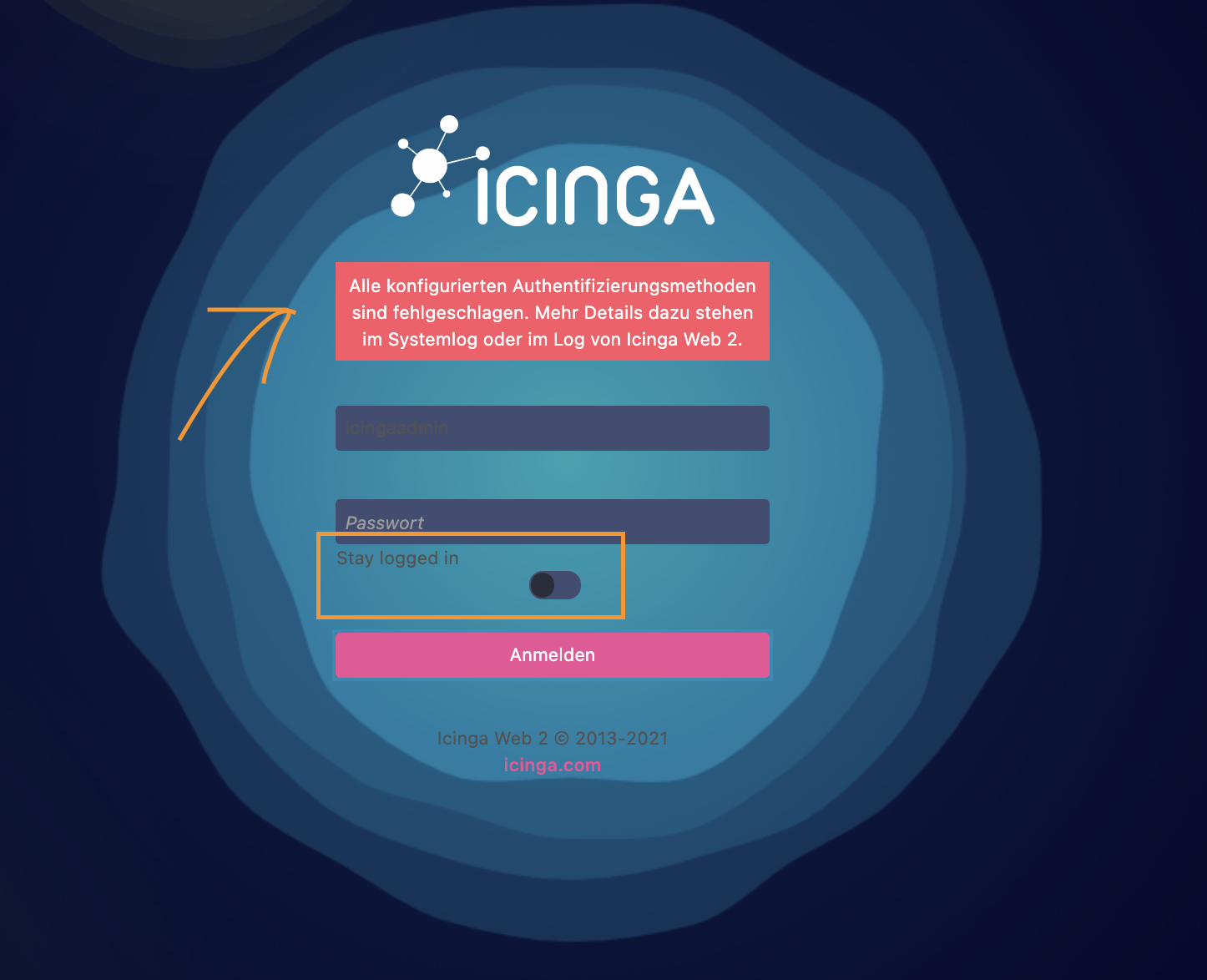 Login page: The input and the focus element are difficult to identify · Issue #4414 · Icinga ...