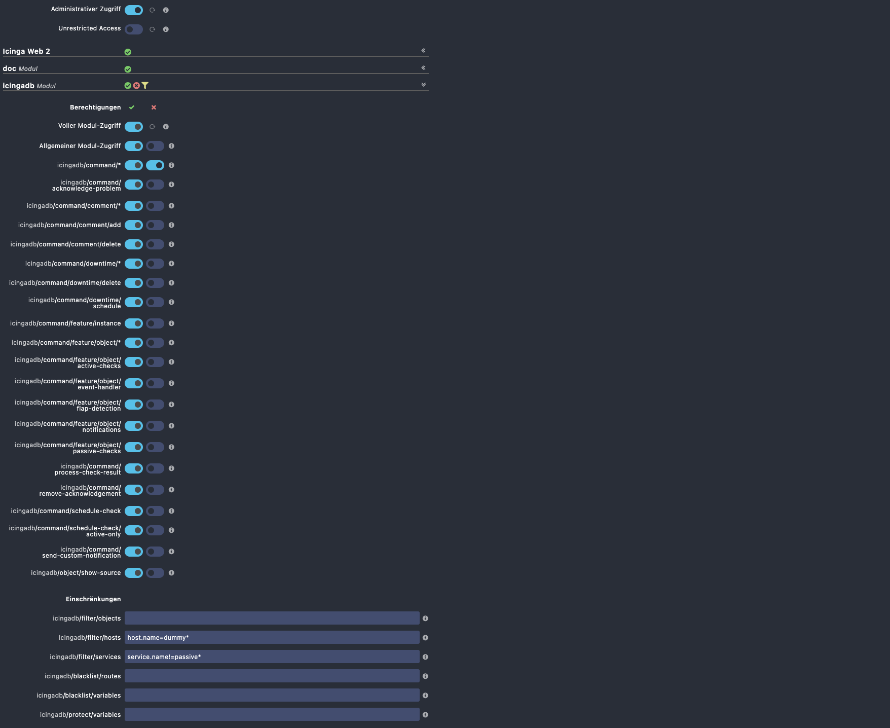 Permissions Doesnt Work As Expected · Issue 304 · Icingaicingadb Web · Github 8057