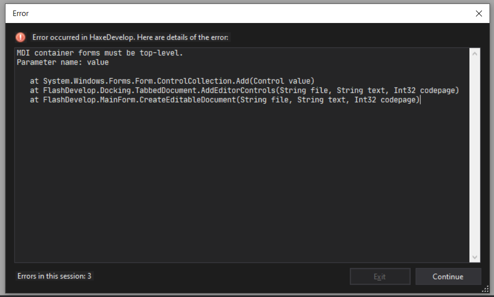 HaxeDevelop no longer working after windows update · Issue #3089 · fdorg/flashdevelop · GitHub