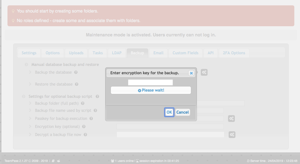 Restore Backup Teampass Cant Load · Issue 2721 · Nilsteampassnet Teampass · Github