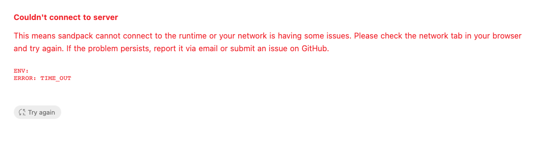 Documentation: Unable to establish connection with the sandpack bundler · Issue #807 ...