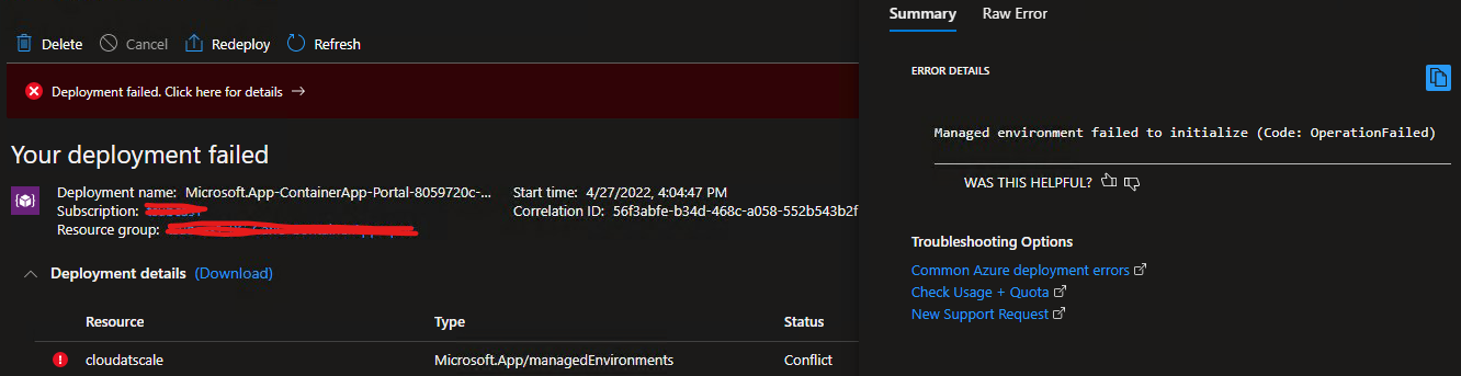 Deployment Running Into Internalservererror Without Further Explanation In Error Messages