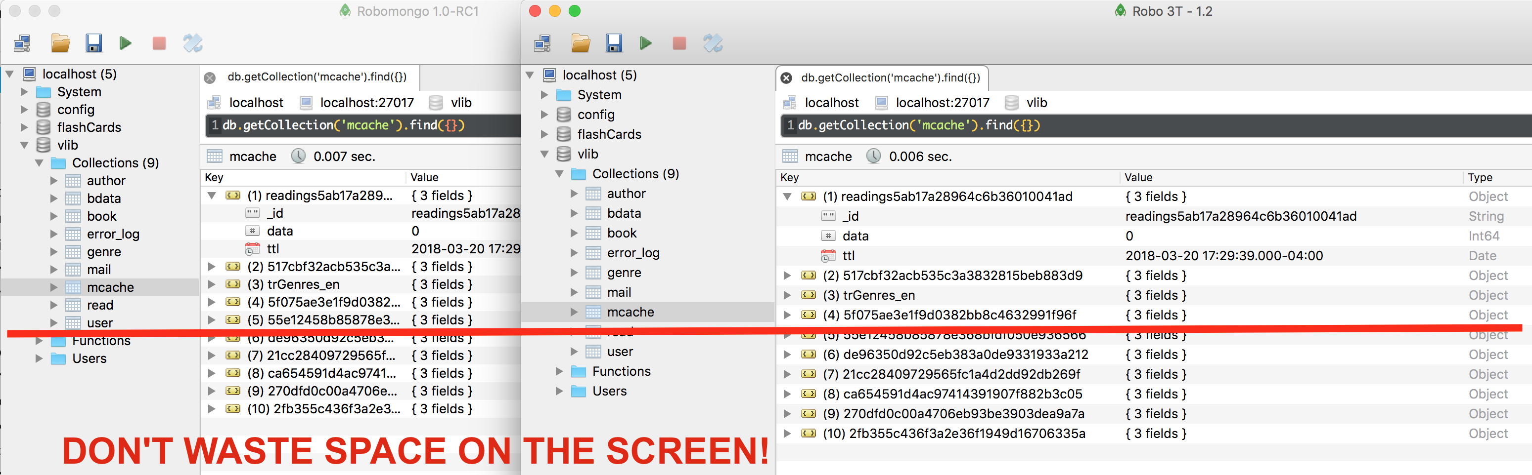 Excessive padding! · Issue #1556 · Studio3T/robomongo · GitHub