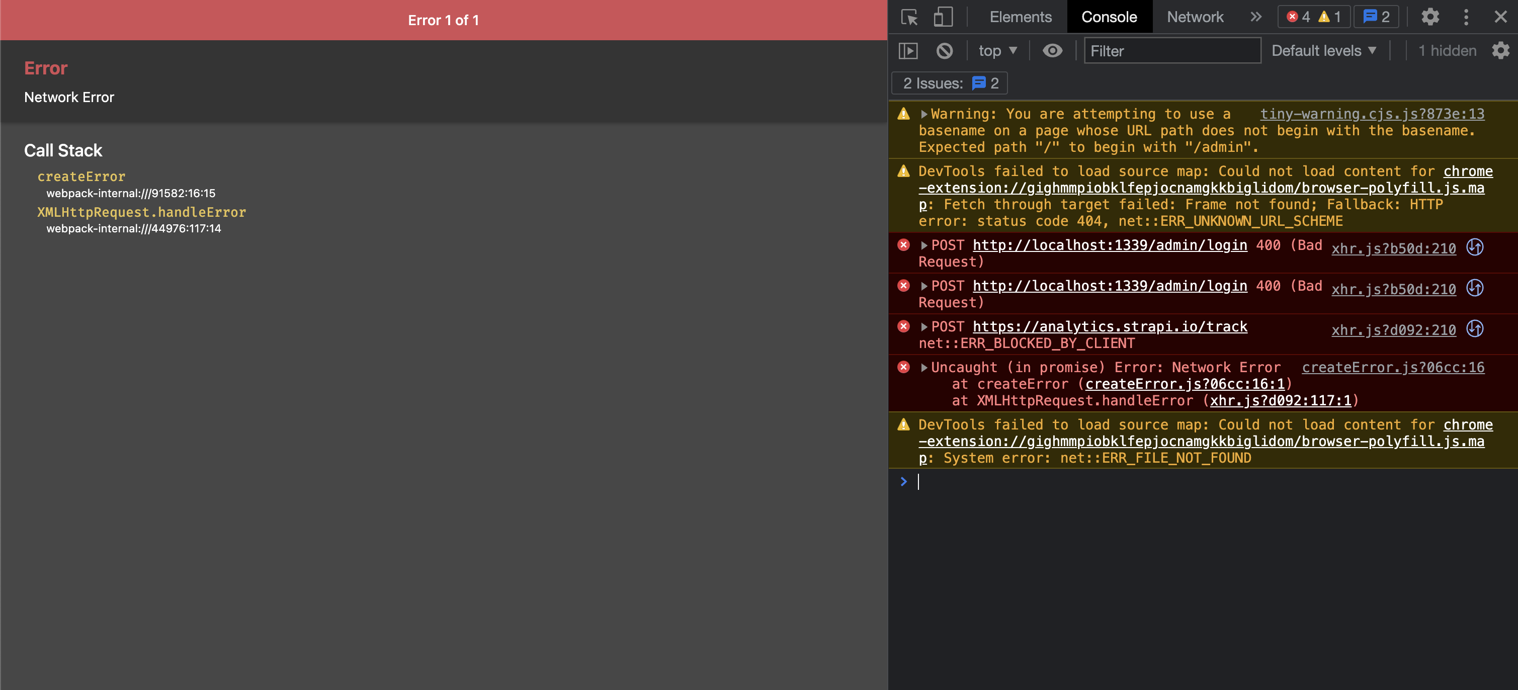 App fetching error when using `strapi develop --watch-admin` · Issue #13852 · strapi/strapi · GitHub