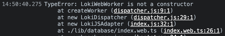 LokiWebWorker is not a constructor · Issue #1622 · Nozbe/WatermelonDB · GitHub