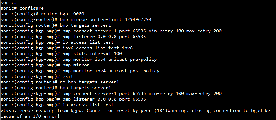 bgpd crashed after removing bmp targets · Issue #10856 · FRRouting/frr · GitHub