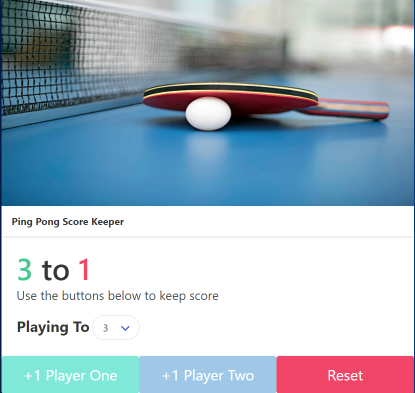 GitHub - Tirtho97/Score-Keeper: A simple score keeper app for a game of Ping Pong using HTML and ...