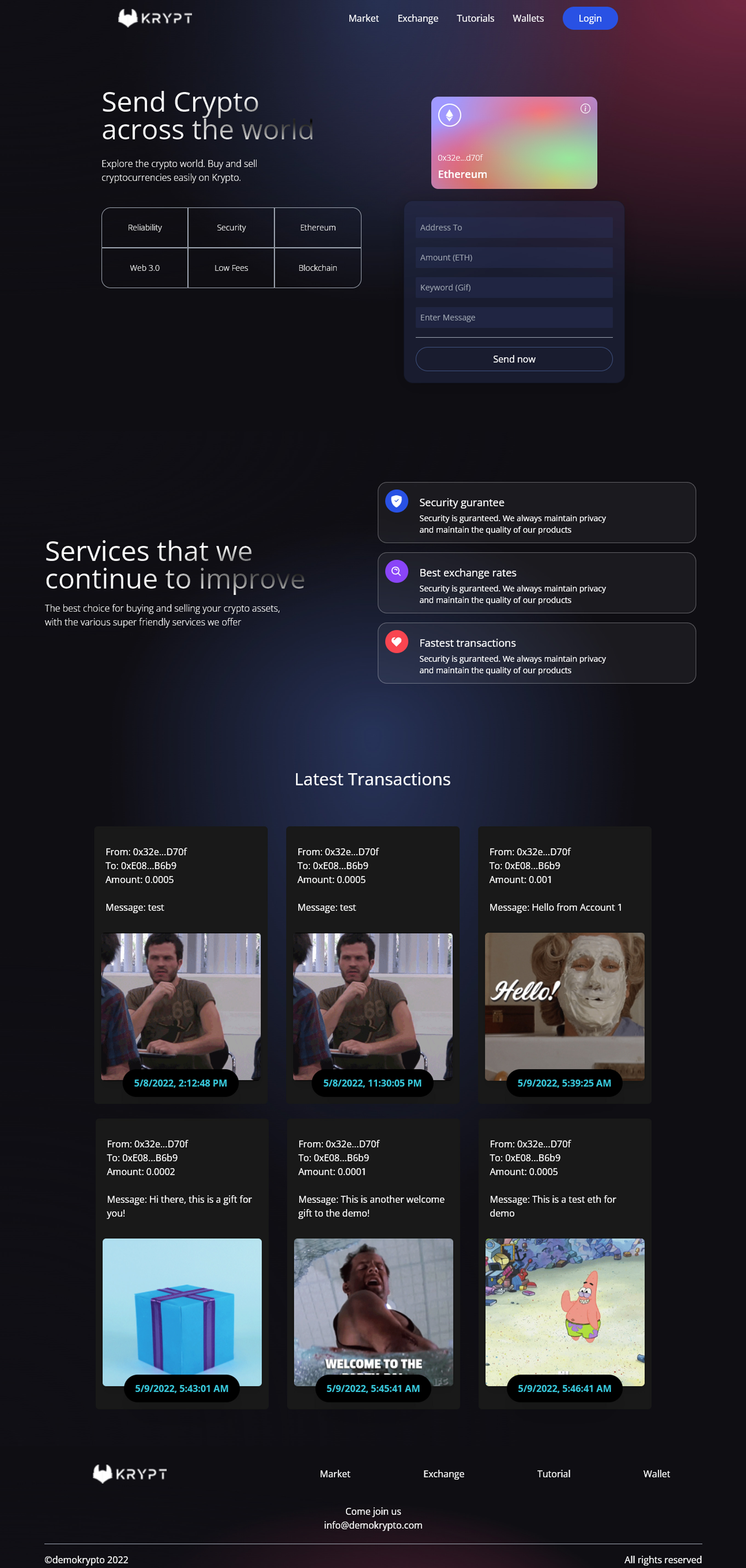 GitHub - winnieprodev/web3-blockchain-krypto-app: This demo app shows how to create a smart ...