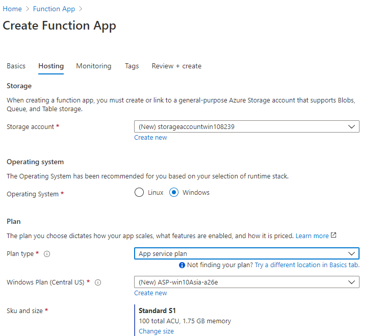 Documentation step incorrect - In the Storage field, select Use ...