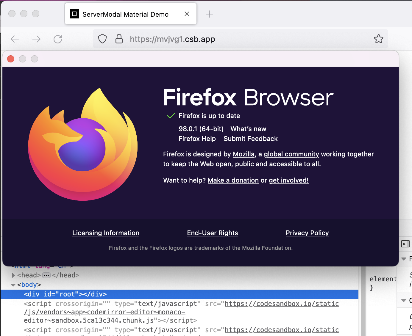 Modal Broken Server side Modal Example possibly Component Test Modal Broken Server side Modal Example possibly Component Test