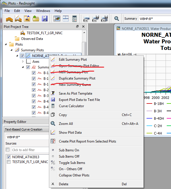 Summary Plots: Simplify context menu · Issue #5077 · OPM/ResInsight · GitHub