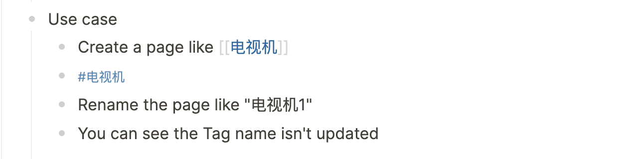 Rename page don't affect tag reference in certain case · Issue #4356 · logseq/logseq · GitHub