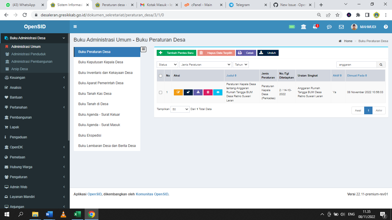 Bug/error: Jenis Perkades pada input data, tapi output yang tampil di ...