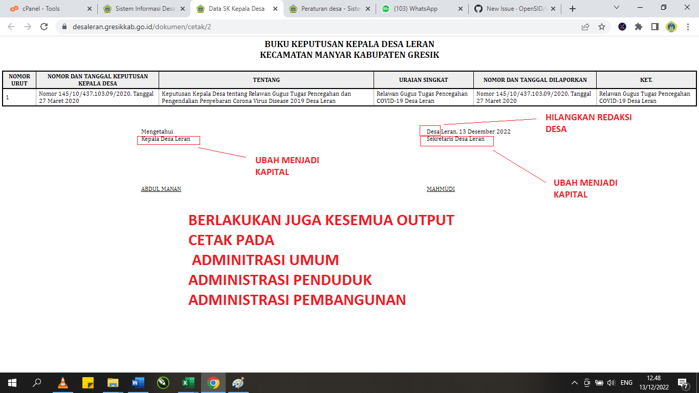 Bug/error: Perbaiki Pilihan Cetak Buku Administrasi Desa · Issue #6119 · OpenSID/OpenSID · GitHub