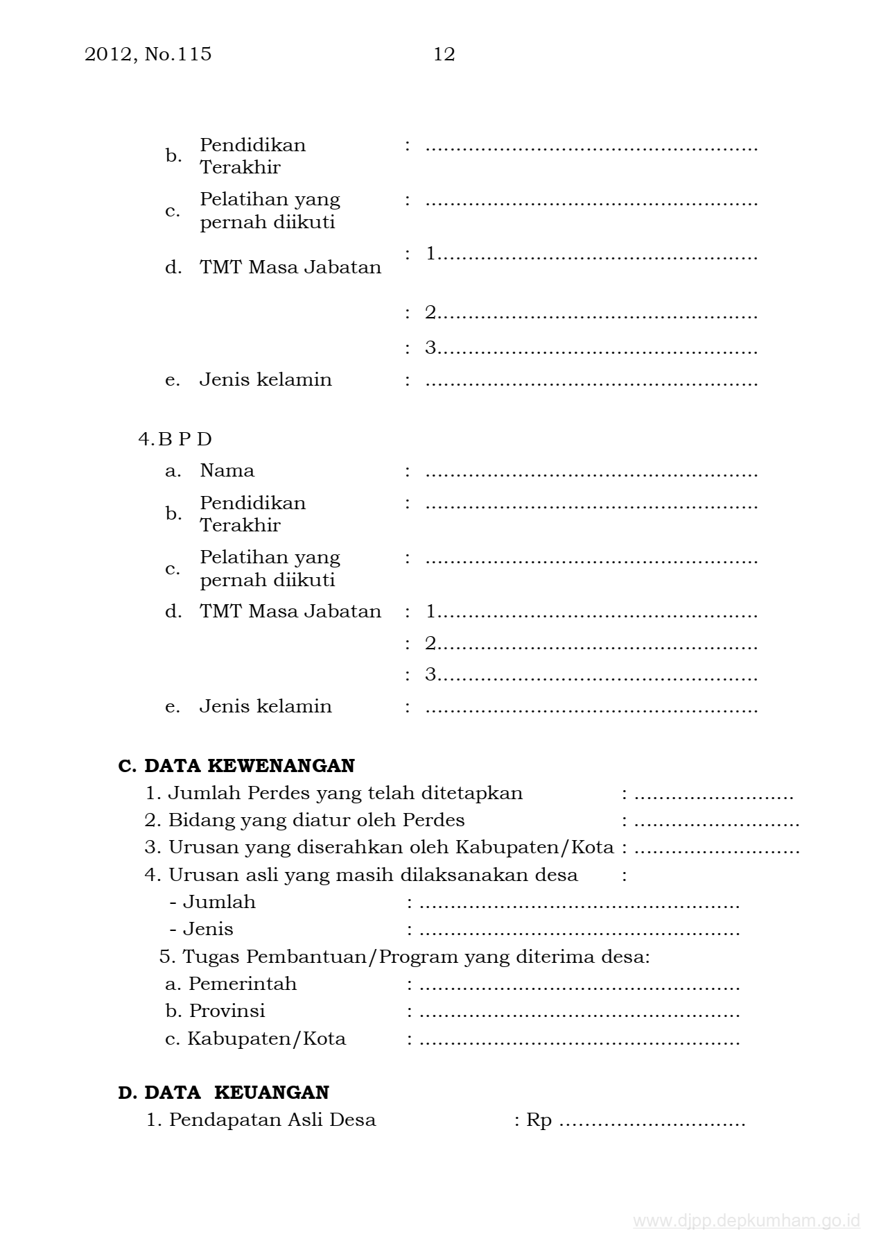Permintaan fitur: Sediakan Buku Monografi Desa menyesuaikan Permendagri ...