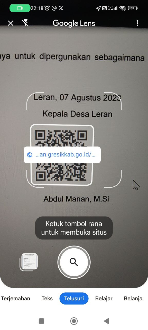 Bug/error: Nomor Surat pada berkas fisik berbeda dengan database, ketika cek TTE via Goolge Lens ...