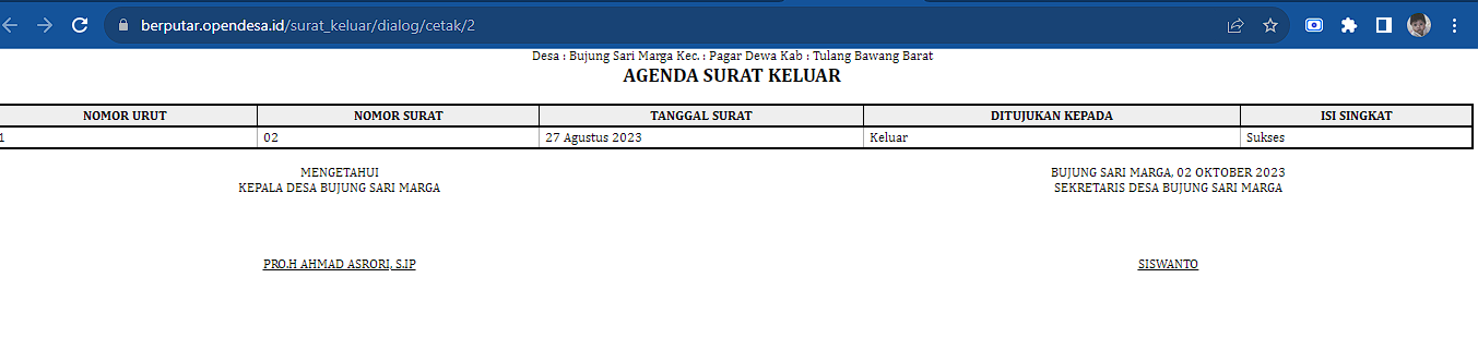 Permintaan fitur: Belum adanya kolom pengisian tanggal pengiriman surat pada Buku Agenda Surat ...