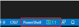 The PowerShell version in the status bar changes from 7.1 to 7.0 during debugging a PowerShell ...