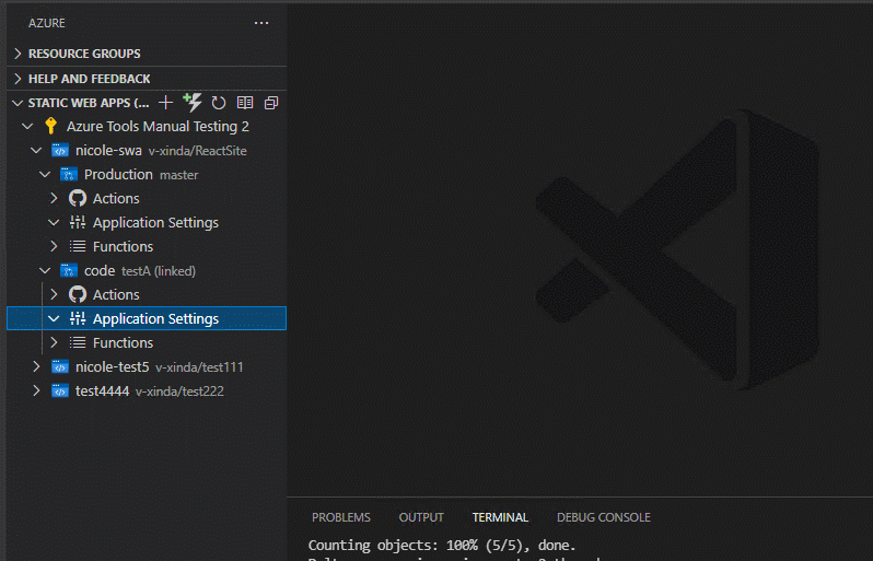There is only one setting after creating respectively a different setting in different ...