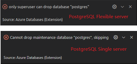 [Suggestion] It would be better to keep the notification consistent between the PostgreSQL ...