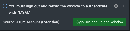 Fail to sign in with Azure account when setting the "Azure ...