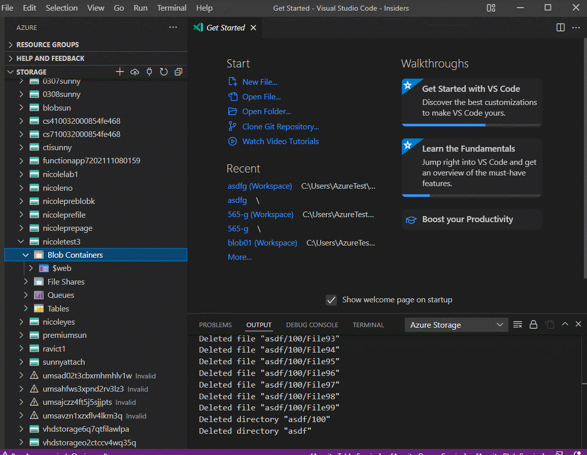 The folder contained 100 files is not completely deleted in once for a ...