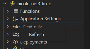 There is a duplicate "Refresh" action in "Files/Logs/Deployments" context menu after installing ...