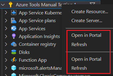 There are duplicate actions in the Subscription context menu after installing Database extension ...
