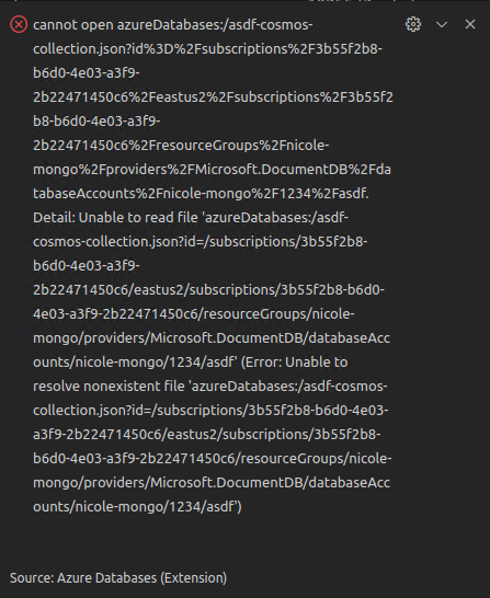 An error occurs after creating a document for a Mongo/SQL account · Issue #1985 · microsoft ...
